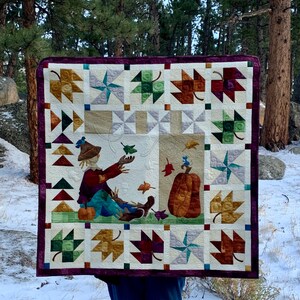 Digital Download Autumn Breeze Quilt Pattern, Appliqué and Pieced, Autumn Wall Hanging ...
