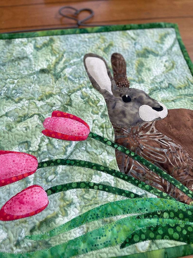 Digital Download Spring Rabbit Mini-quilt Pattern by Material ...
