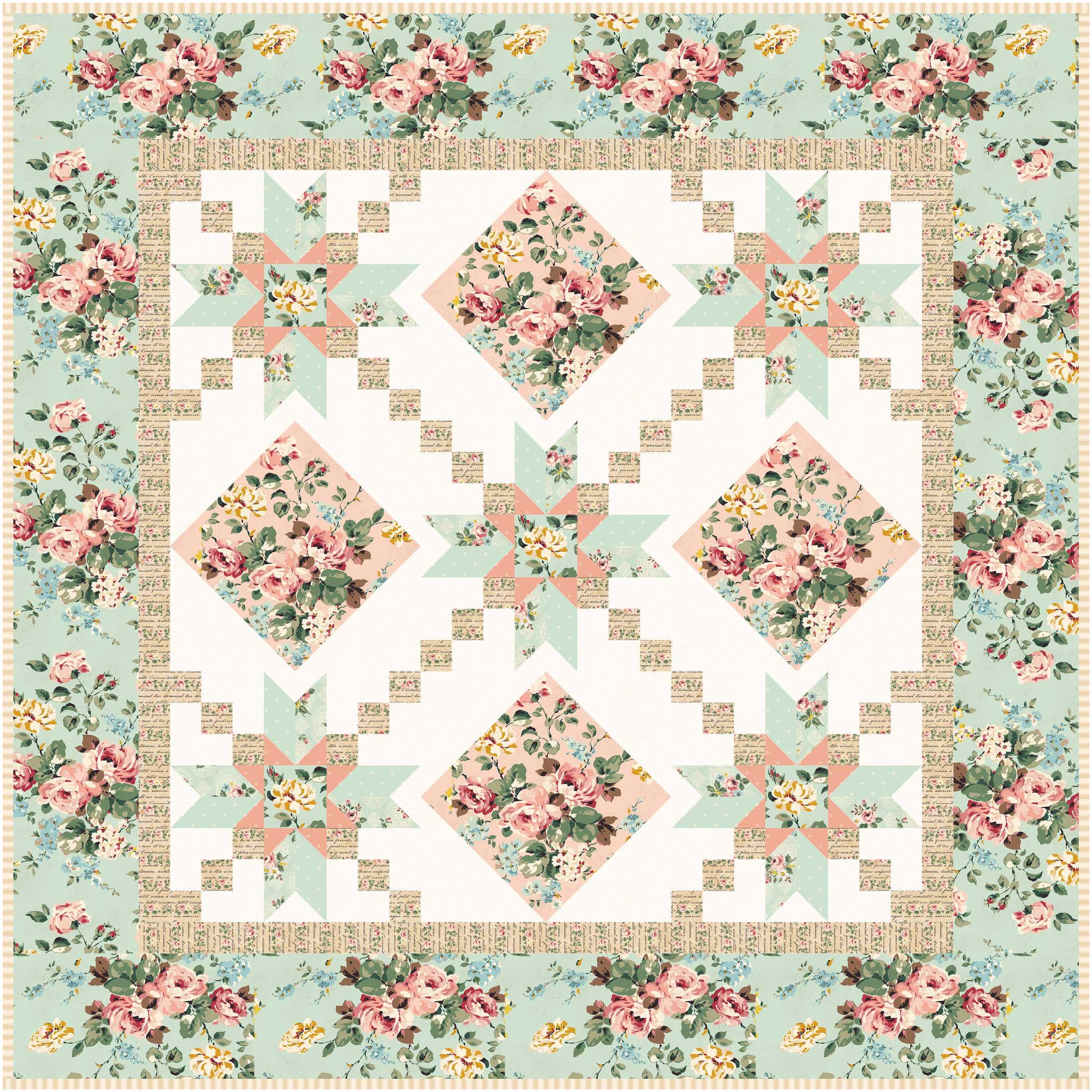 Digital Download Lavish Quilt Pattern by Material Girlfriends, Multiple ...