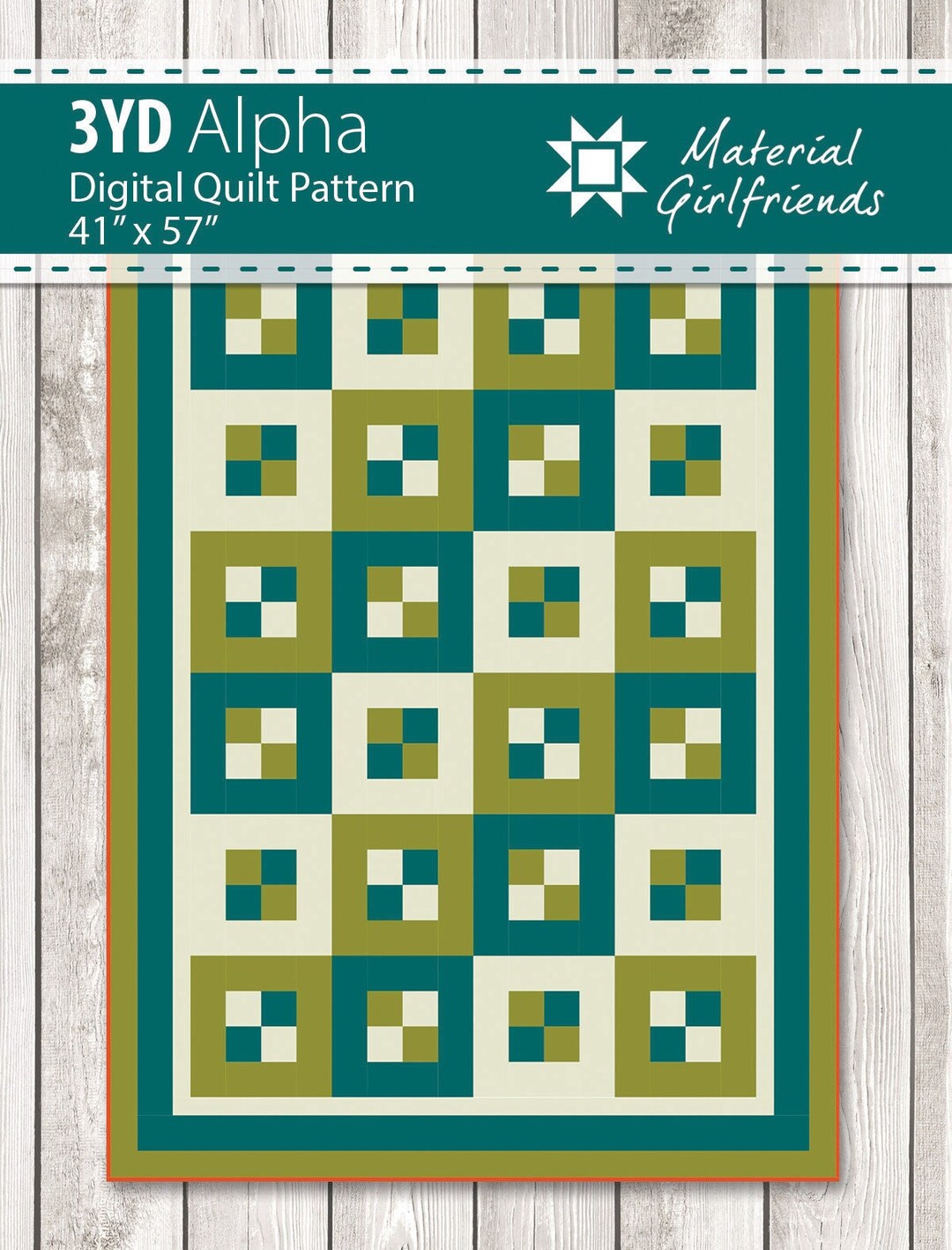 Digital Download 3YD Alpha Quilt Pattern by Material Girlfriends, 3 ...