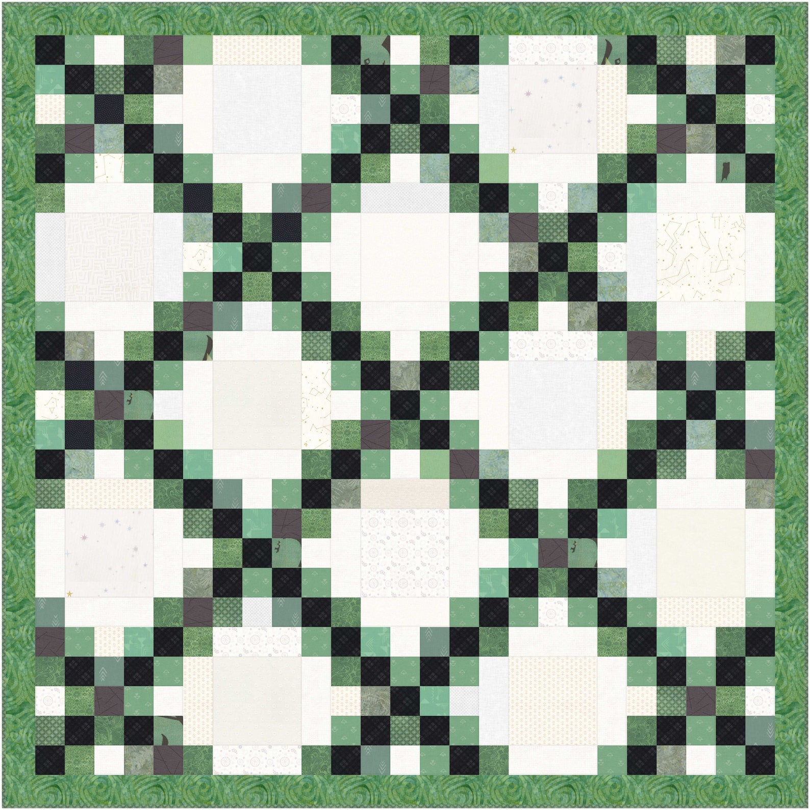 Digital Download Double Irish Chain Quilt Pattern / Traditional Block ...