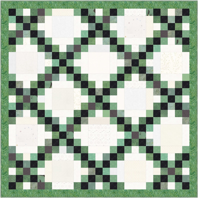 Digital Download Double Irish Chain Quilt Pattern / Traditional Block ...