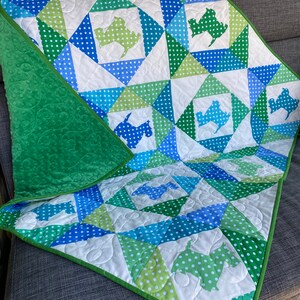 Digital Download Scruffy Pup Quilt Pattern, Easy Baby Quilt Pattern ...