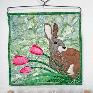 Digital Download Spring Rabbit Mini-quilt Pattern by Material ...