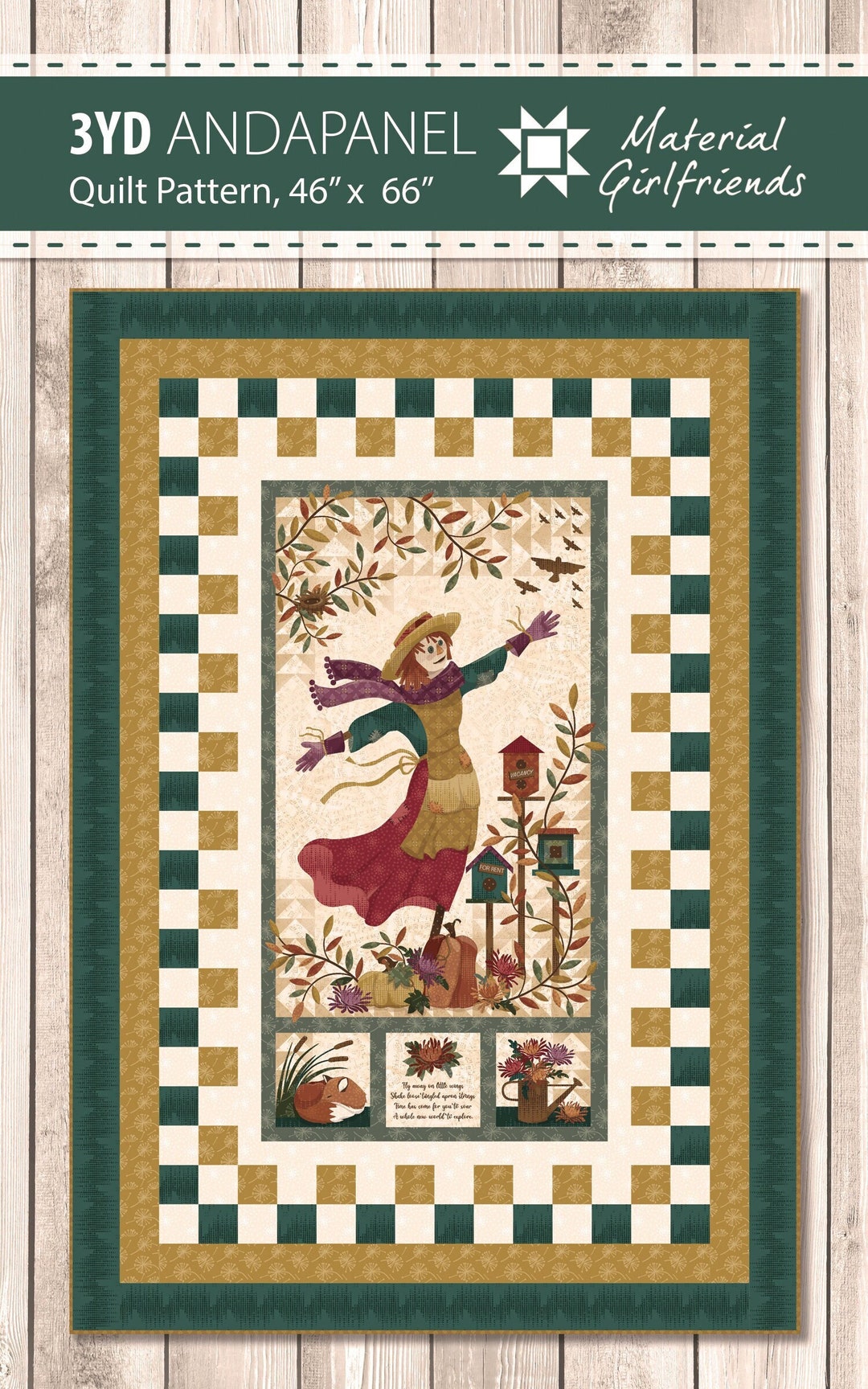 Digital Download 3YD Andapanel, Easy Throw Size Quilt, Fast, Fun, Three ...