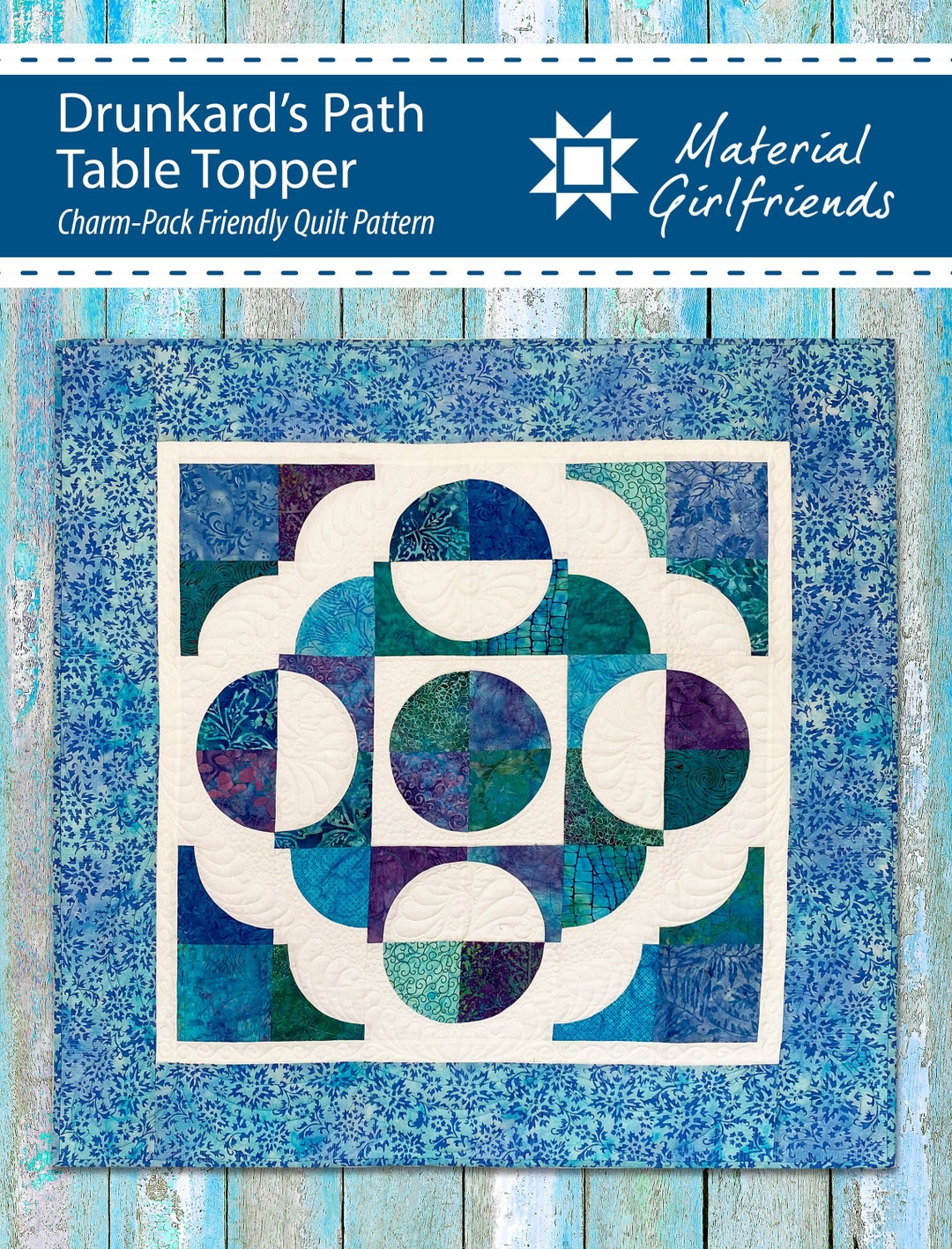 Drunkard's Path Table Topper / Charm Pack Friendly Quilt / - Etsy