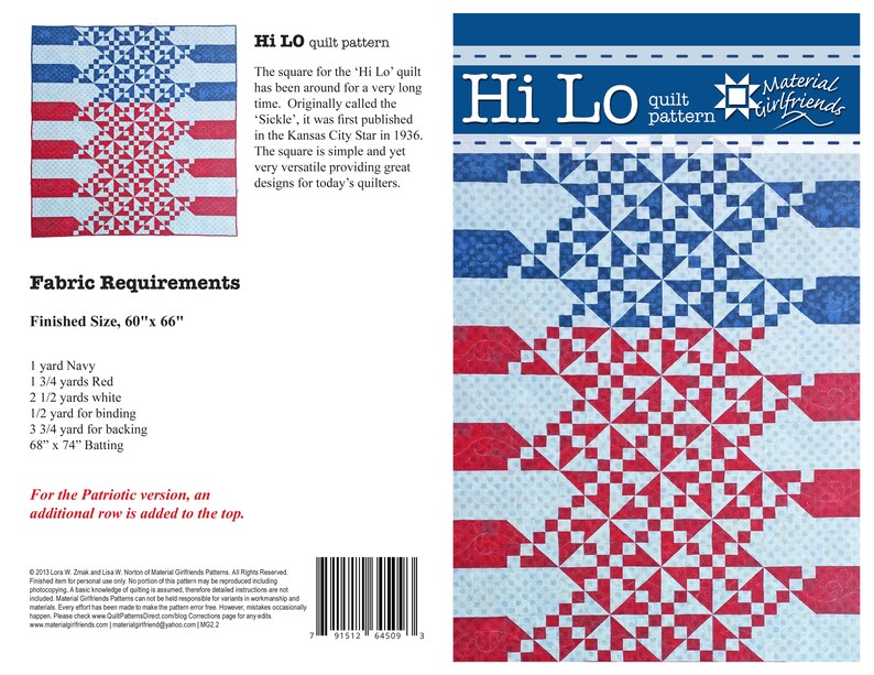 Digital Download Hi Lo Quilt Pattern - Etsy