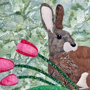 Digital Download Spring Rabbit Mini-quilt Pattern by Material ...