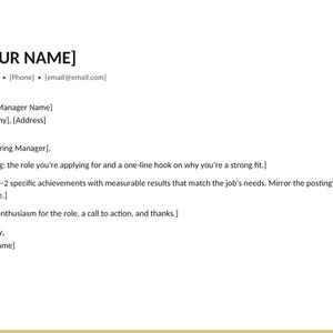 Minimalist Cover Letter Template | Editable Matching Cover Letter ...
