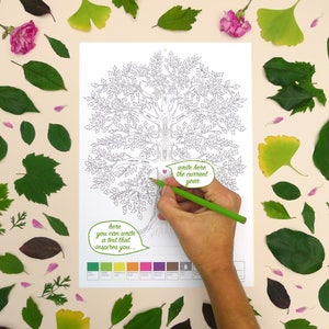 Mood Calendar, Coloring Calendar, Perpetual Wall Calendar Tree of Mood ...