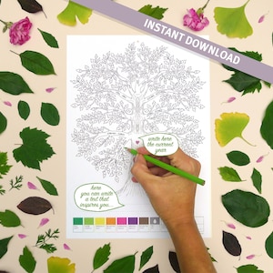 Mood Calendar, Coloring Calendar, Perpetual Wall Calendar Tree of Mood ...