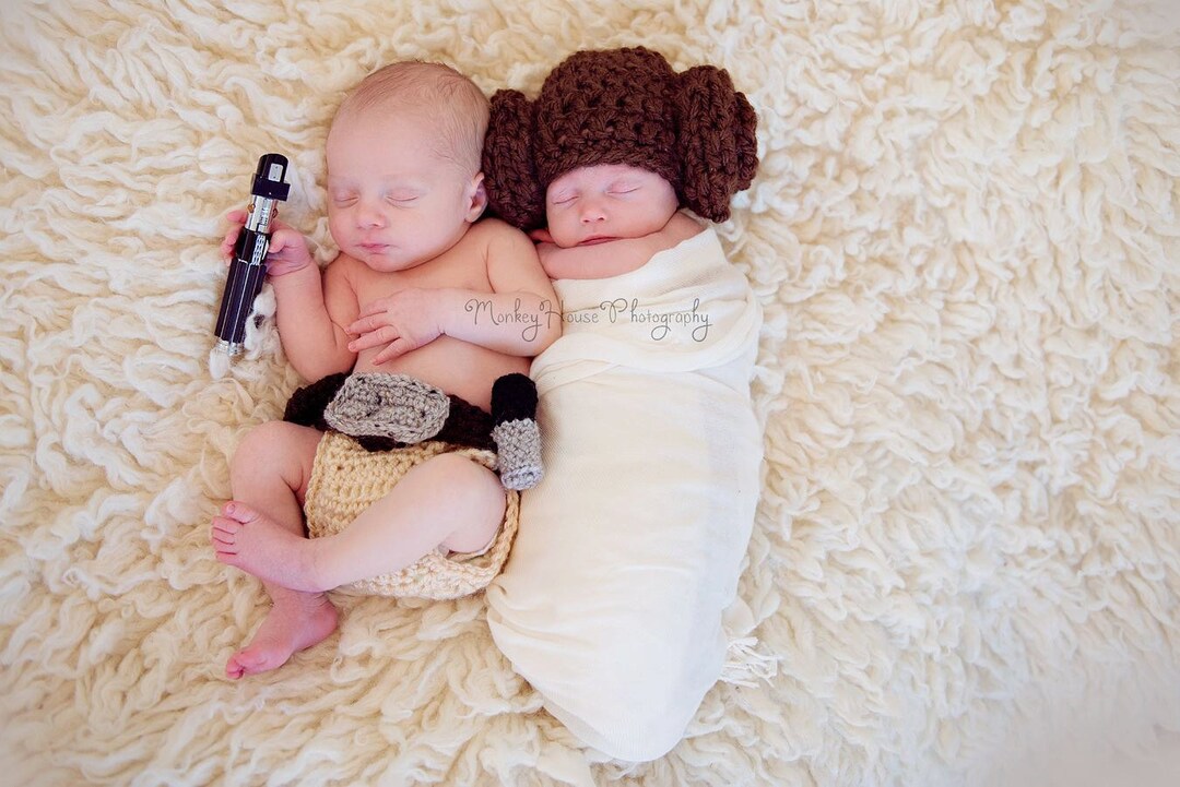 Luke & Leia Star Wars Newborn Hat and Diaper Cover Set PATTERN ONLY - Etsy