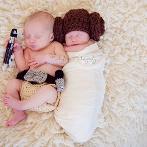 Luke & Leia Star Wars Newborn Hat and Diaper Cover Set PATTERN ONLY - Etsy