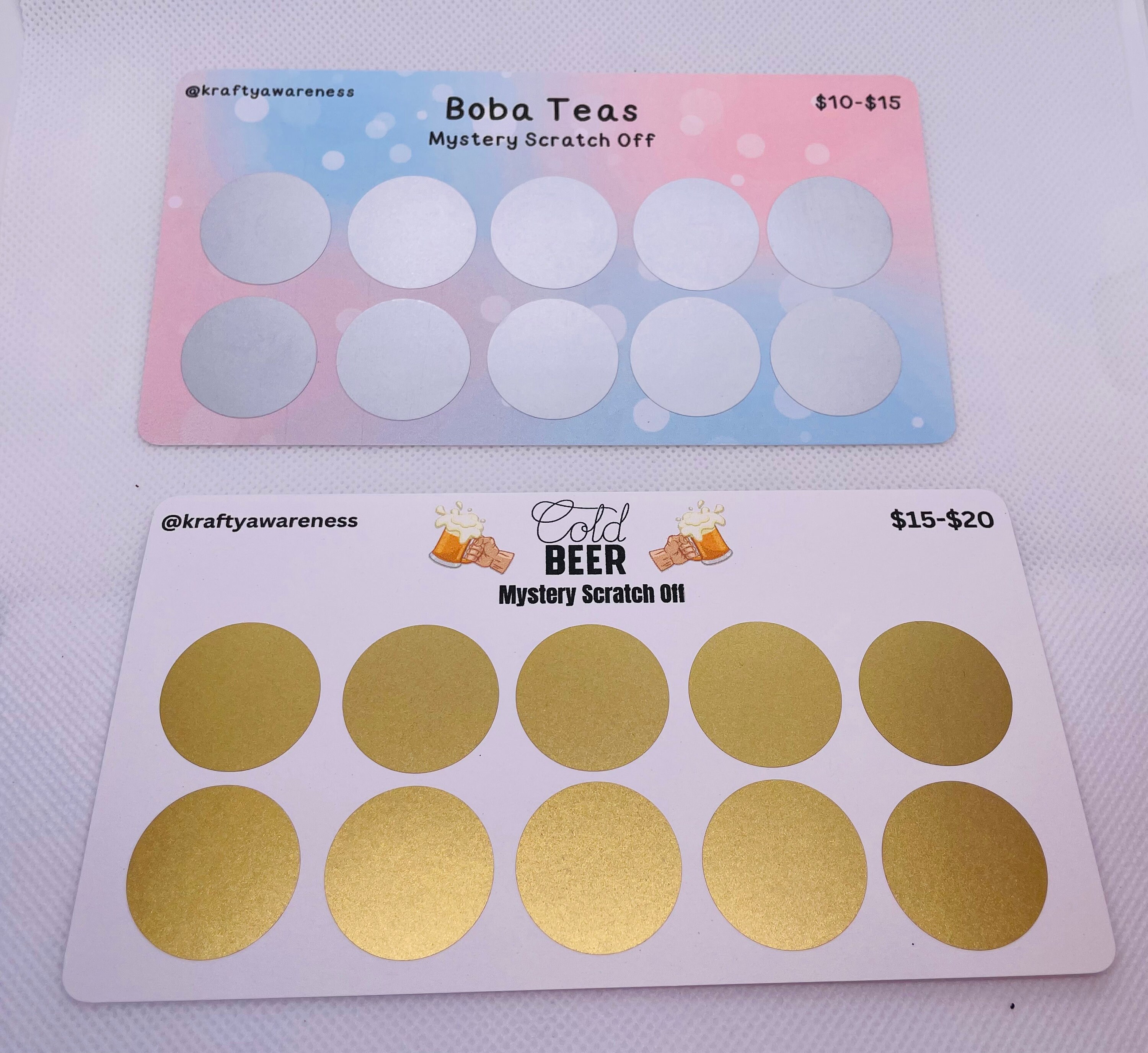 Laminated Drinks Mystery Scratch off Booklet PHYSICAL - Etsy