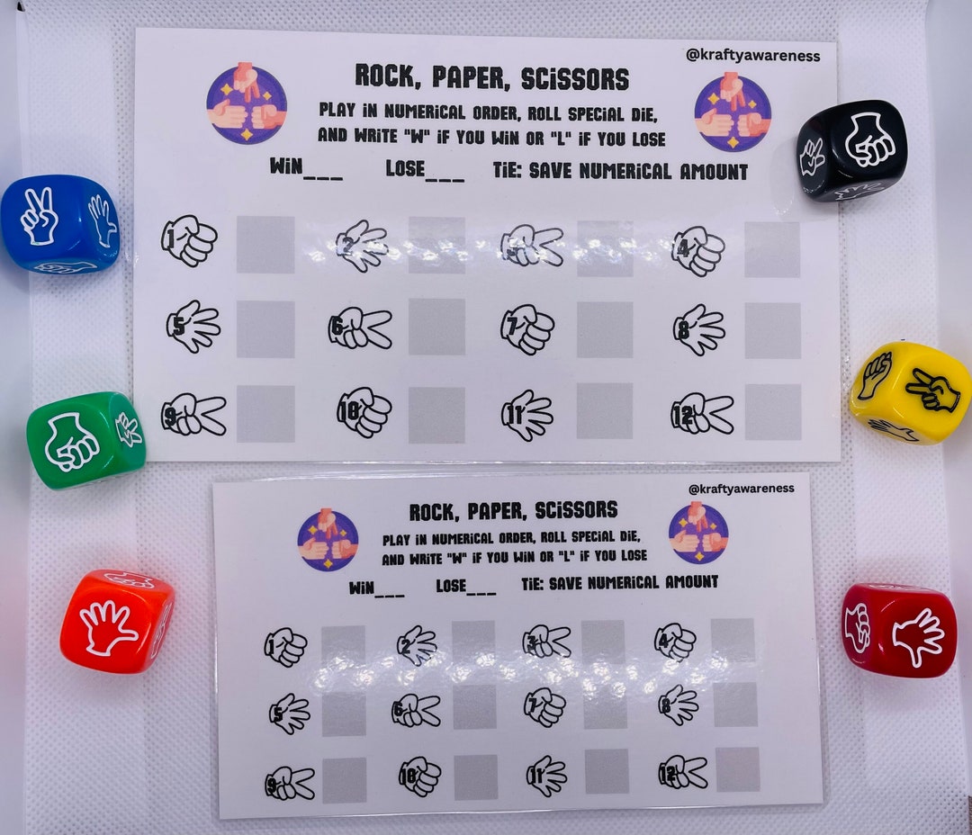 Laminated Rock, Paper, Scissors Savings Challenge | PHYSICAL PRODUCT ...