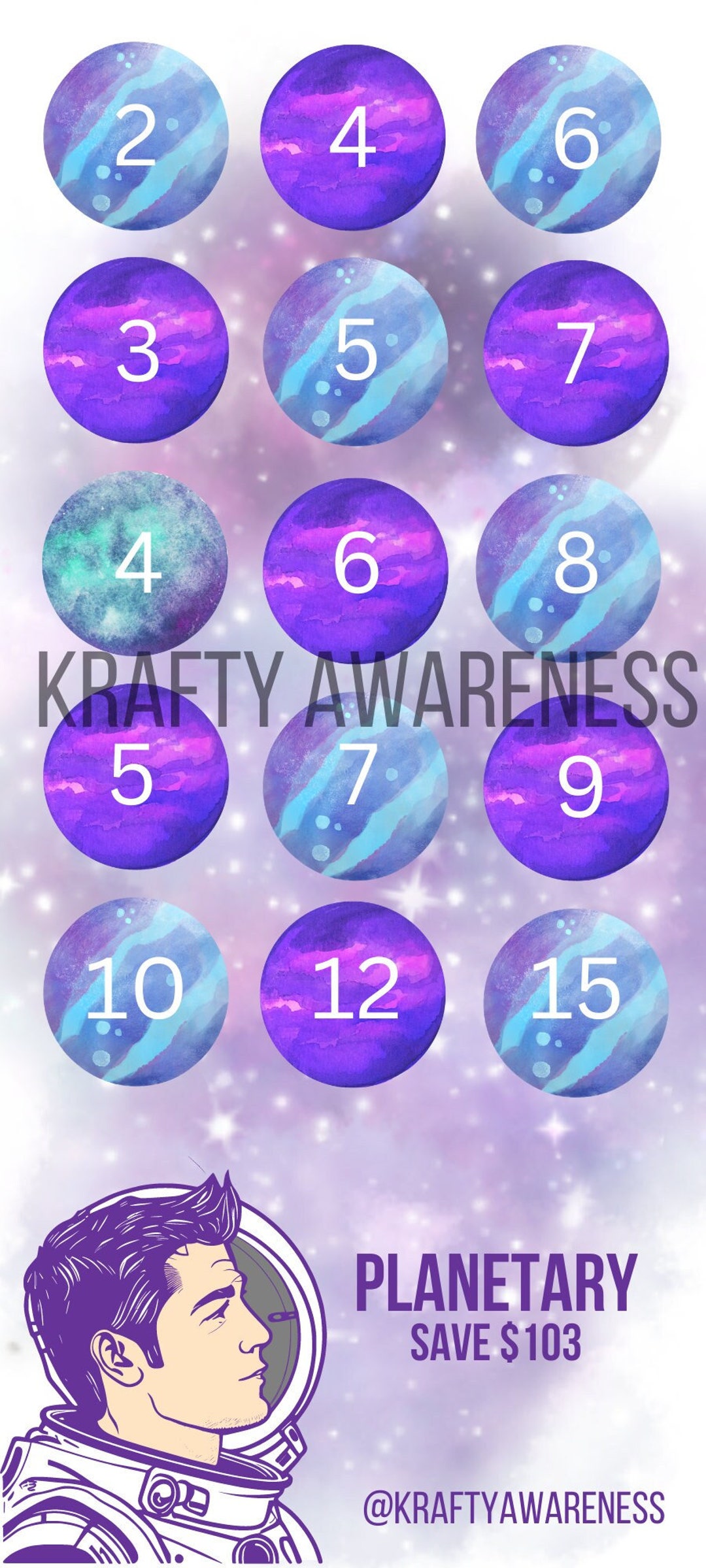 Planetary DIGITAL Savings Challenge | A6 | Low Income - Etsy