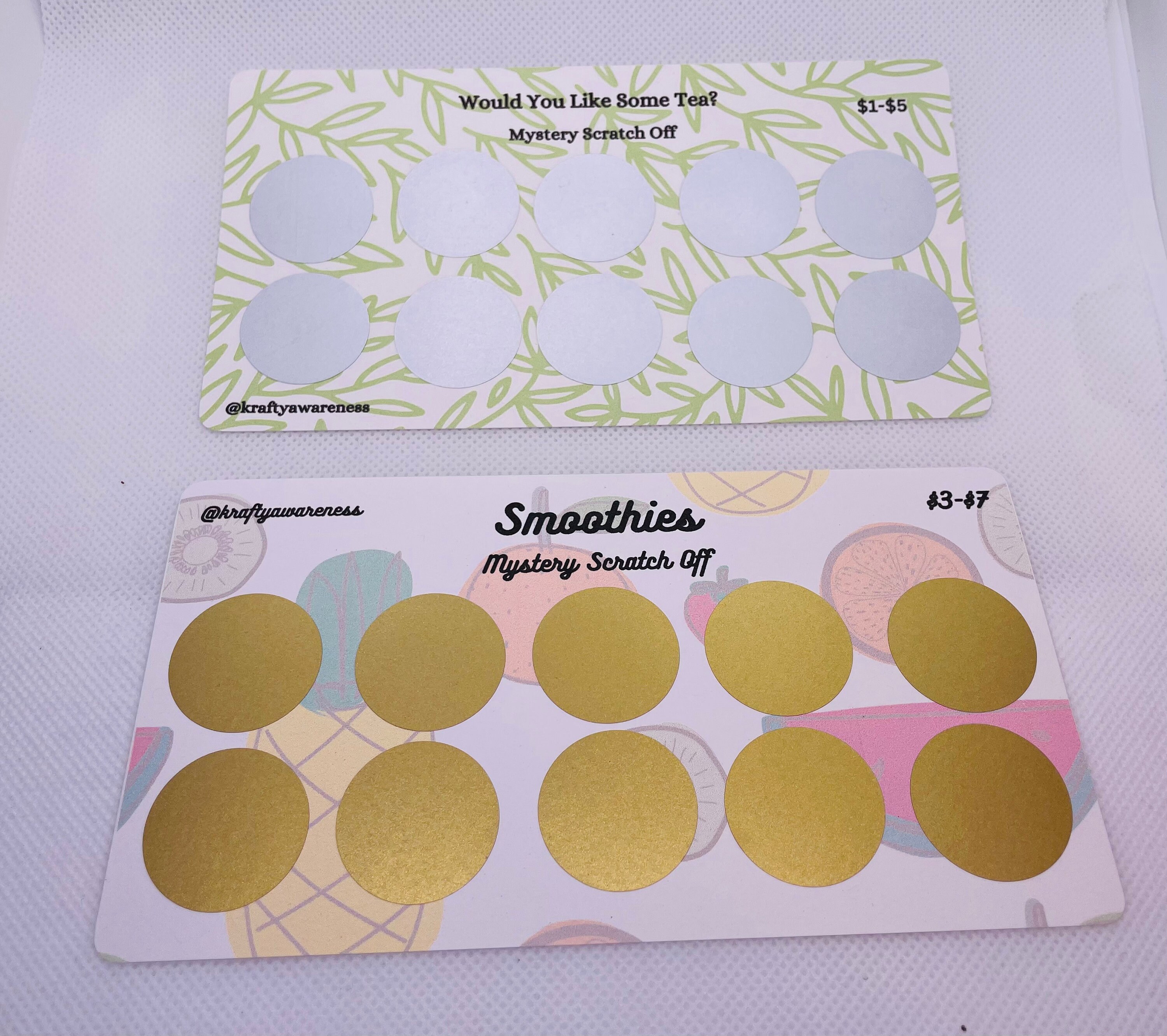 Laminated Drinks Mystery Scratch off Booklet PHYSICAL - Etsy