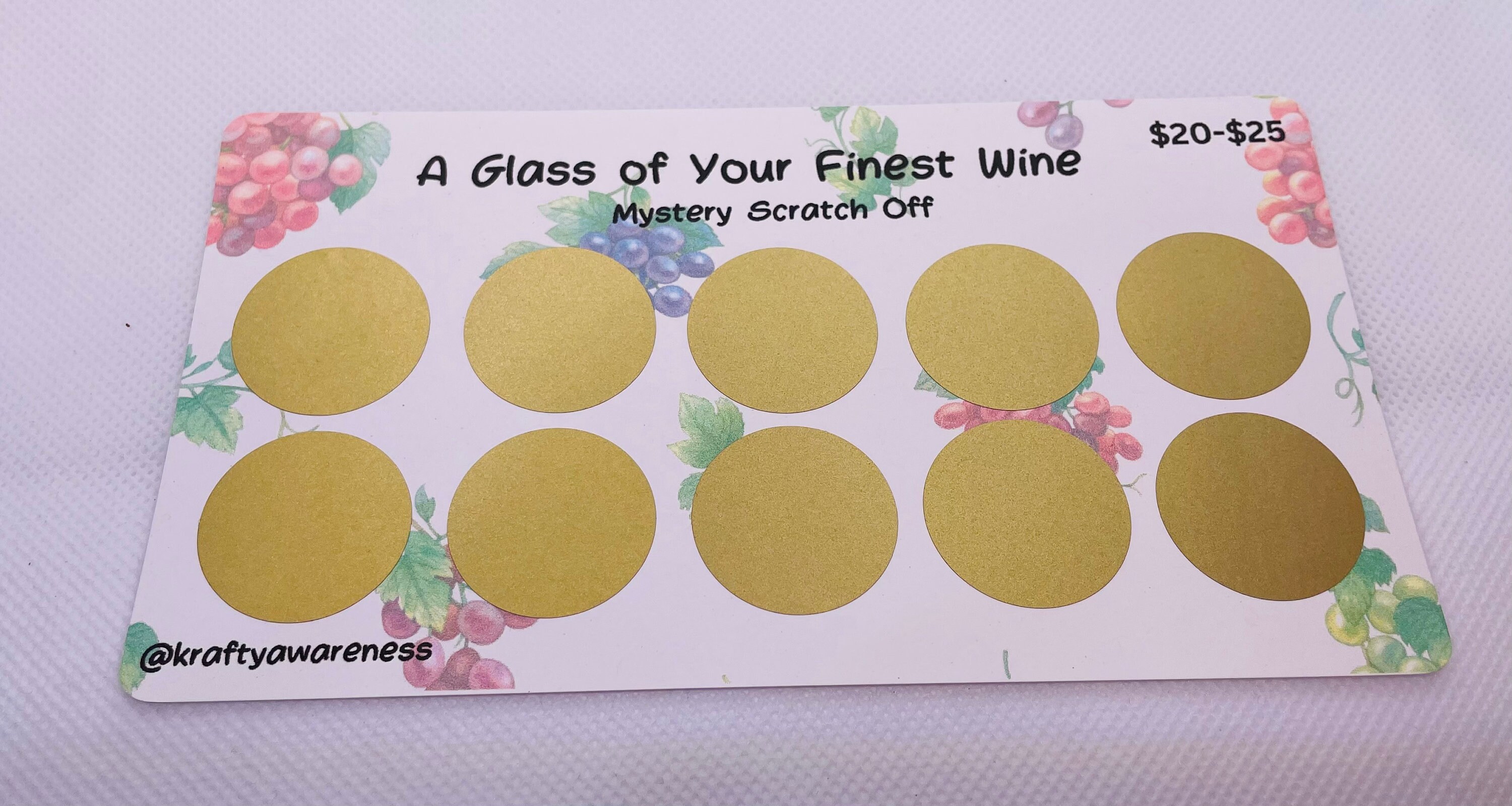 Laminated Drinks Mystery Scratch off Booklet PHYSICAL - Etsy