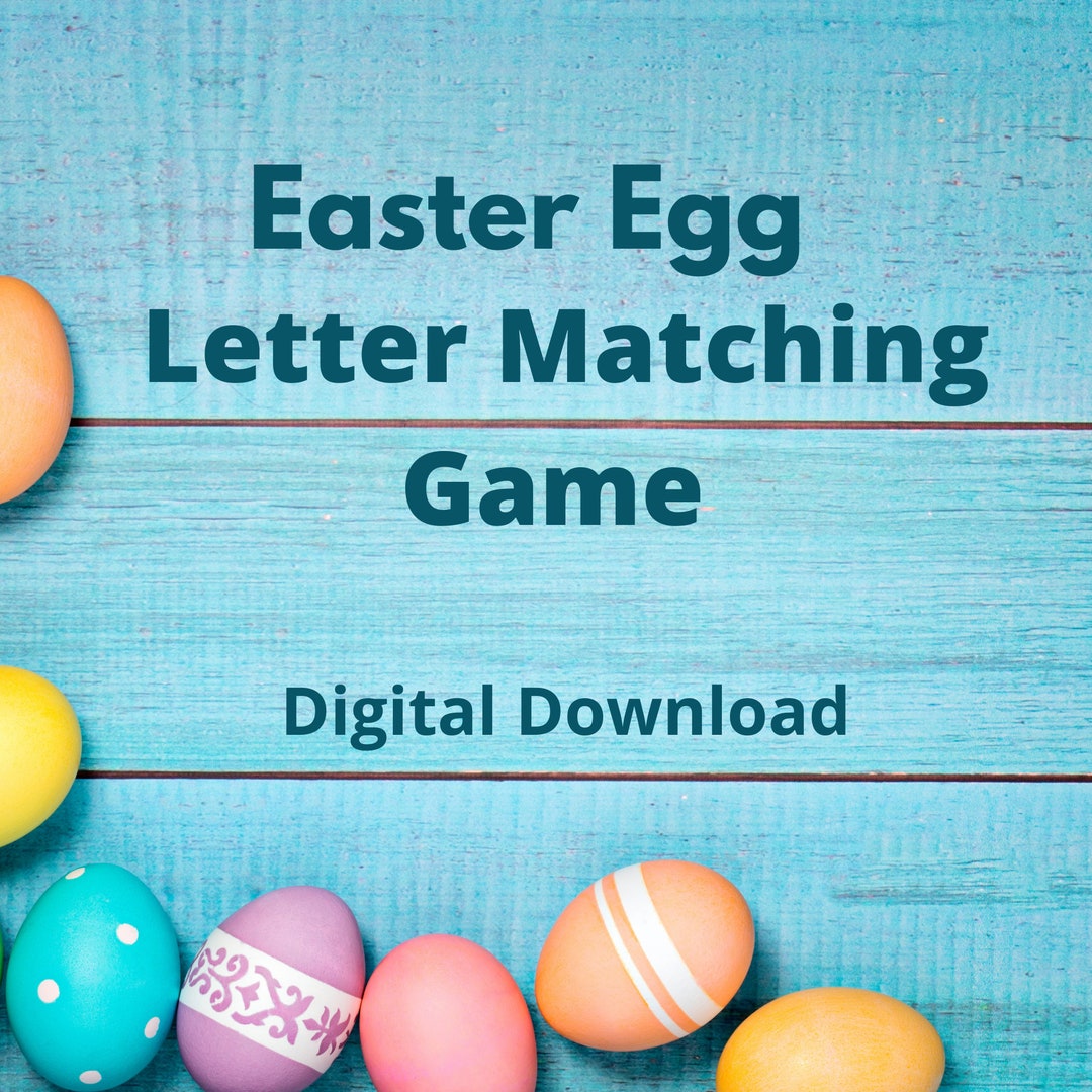 Easter Egg Letter Matching Game, Print at Home, Digital Download ...