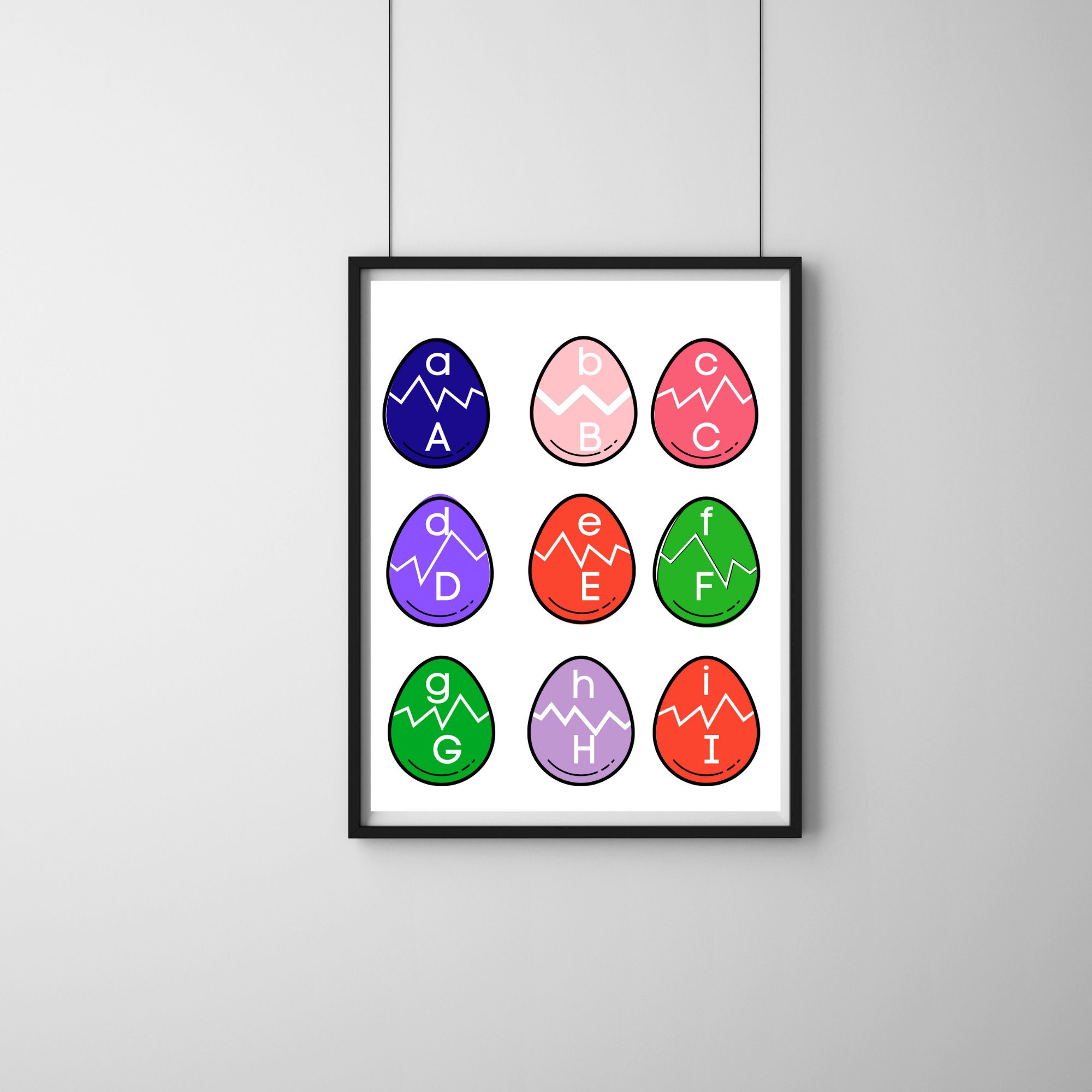 Easter Egg Letter Matching Game Print at Home Digital - Etsy