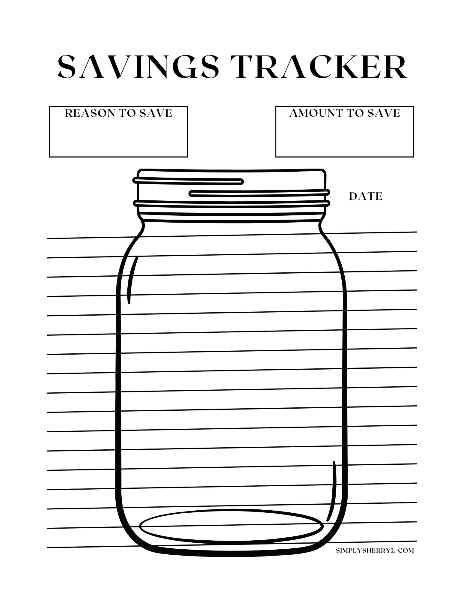 Savings Tracker Jar, Mason Jar Tracker, Vacation Budget Tracker ...