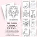 30 Day Guided Journal for Kids, My Wild Animals Journal, Coloring Self ...
