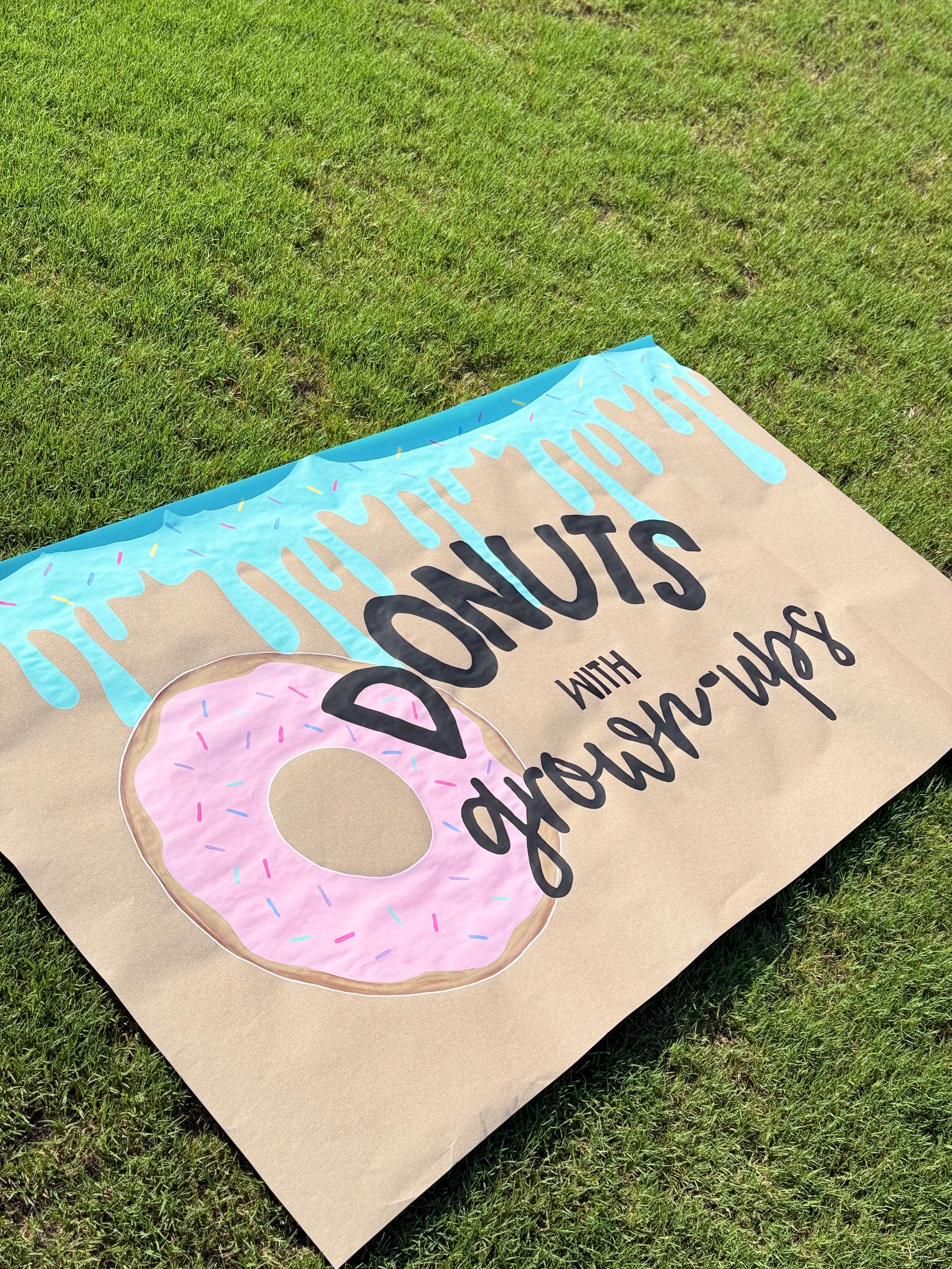 Custom Hand Painted Bannerhand-painted Custom Banner: Donut Birthday ...