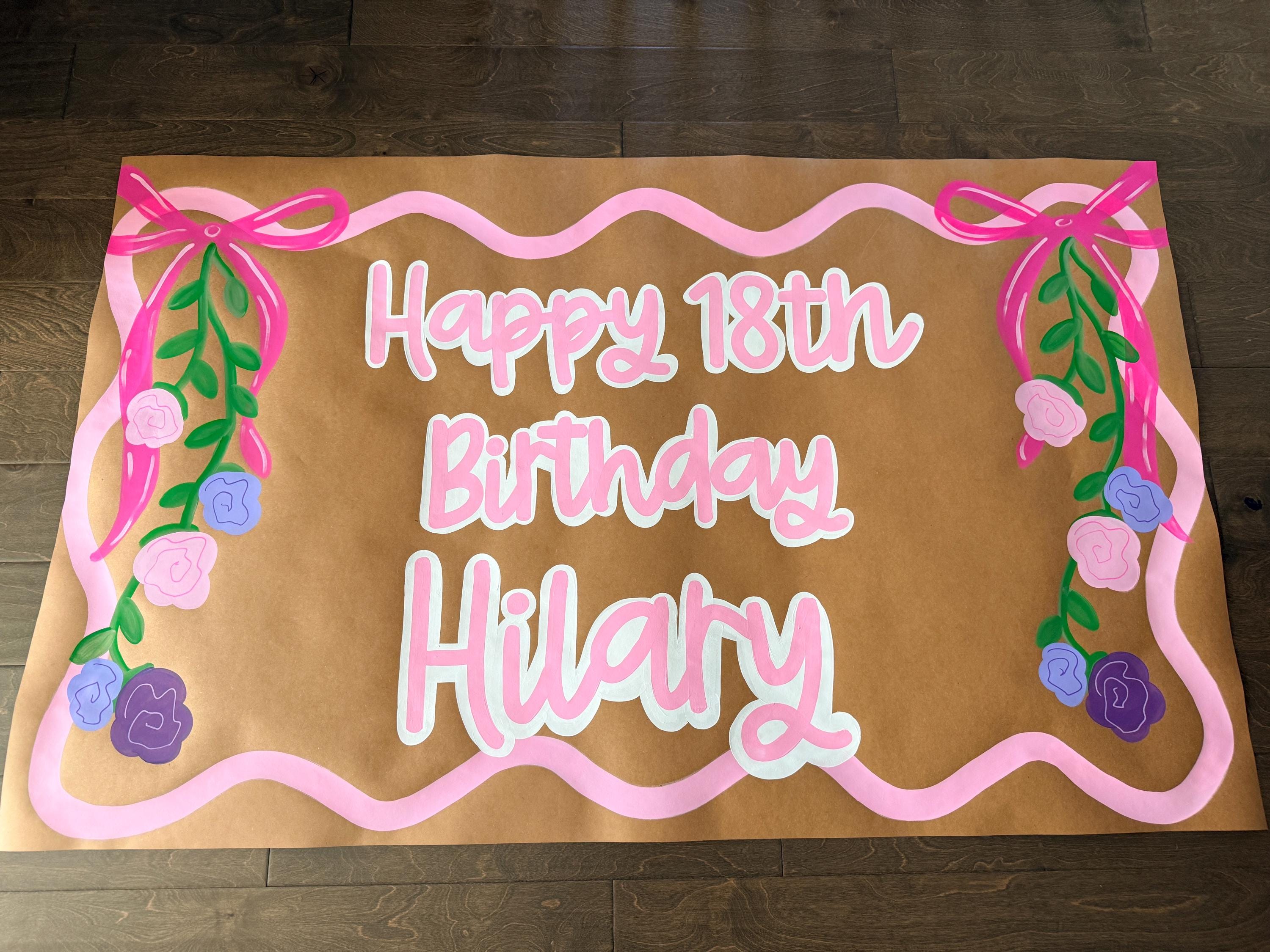 Custom Hand Painted Bannerhand-painted Custom Celebration Banner ...