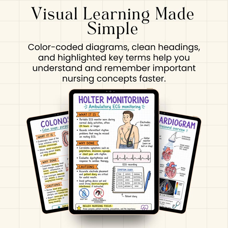 Diagnostic and Lab Tests Nursing Notes PDF, Handwritten Nursing Study ...