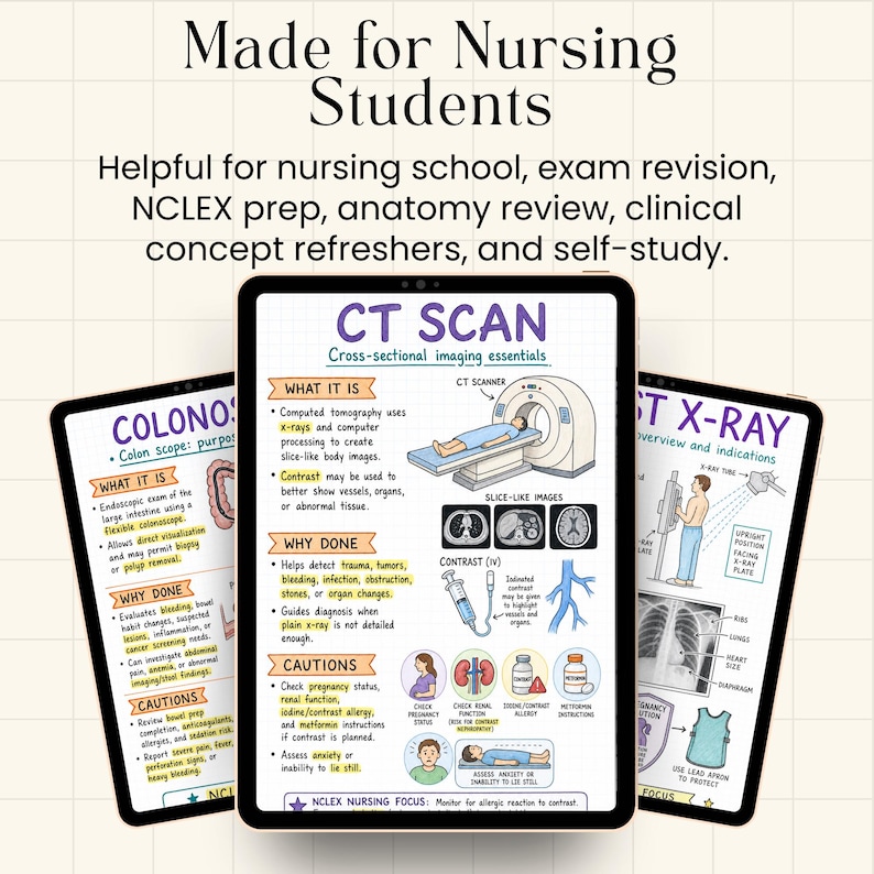 Diagnostic and Lab Tests Nursing Notes PDF, Handwritten Nursing Study ...