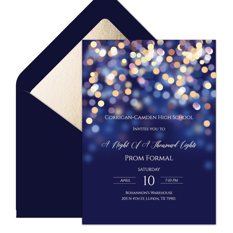 Starry Night Invitation - Etsy