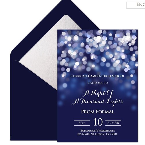 Editable Senior Prom Invitation and Ticket Templates Starry - Etsy