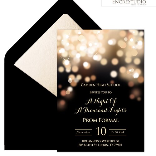 Editable Senior Prom Invitation and Ticket Templates Starry - Etsy