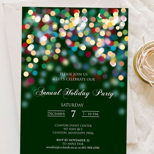 Editable Annual Company Party Invitation Corporate Invitation - Etsy