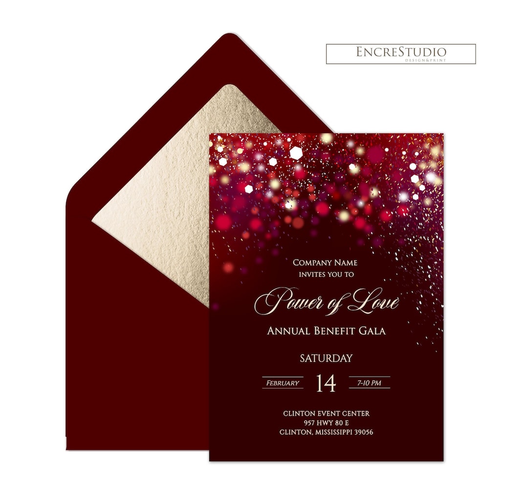 Editable Auction and Gala Invitation Template, Power of Love Party ...