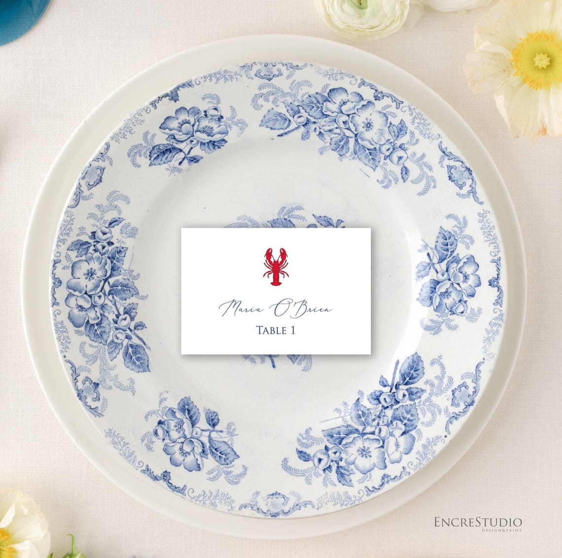 Lobster Menu and Place Cards Editable Templates - Etsy