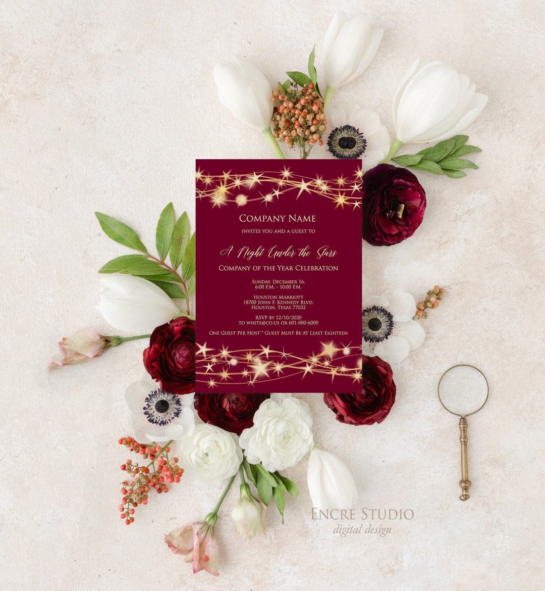 Editable Annual Company Party Invitation, Annual Benefit Gala, Instant ...