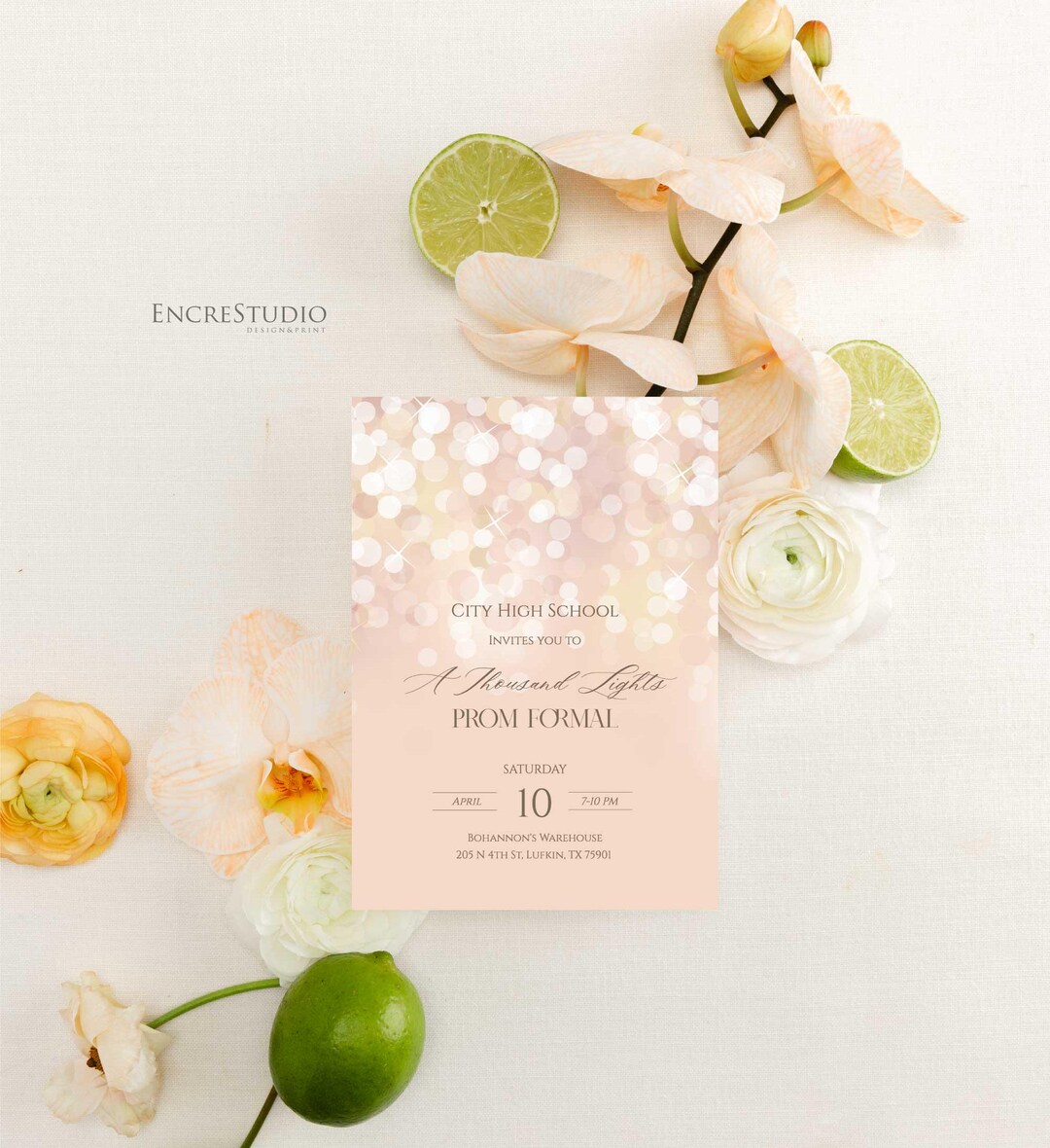 Editable Prom Invitation Template, High School Formal Invitation and ...
