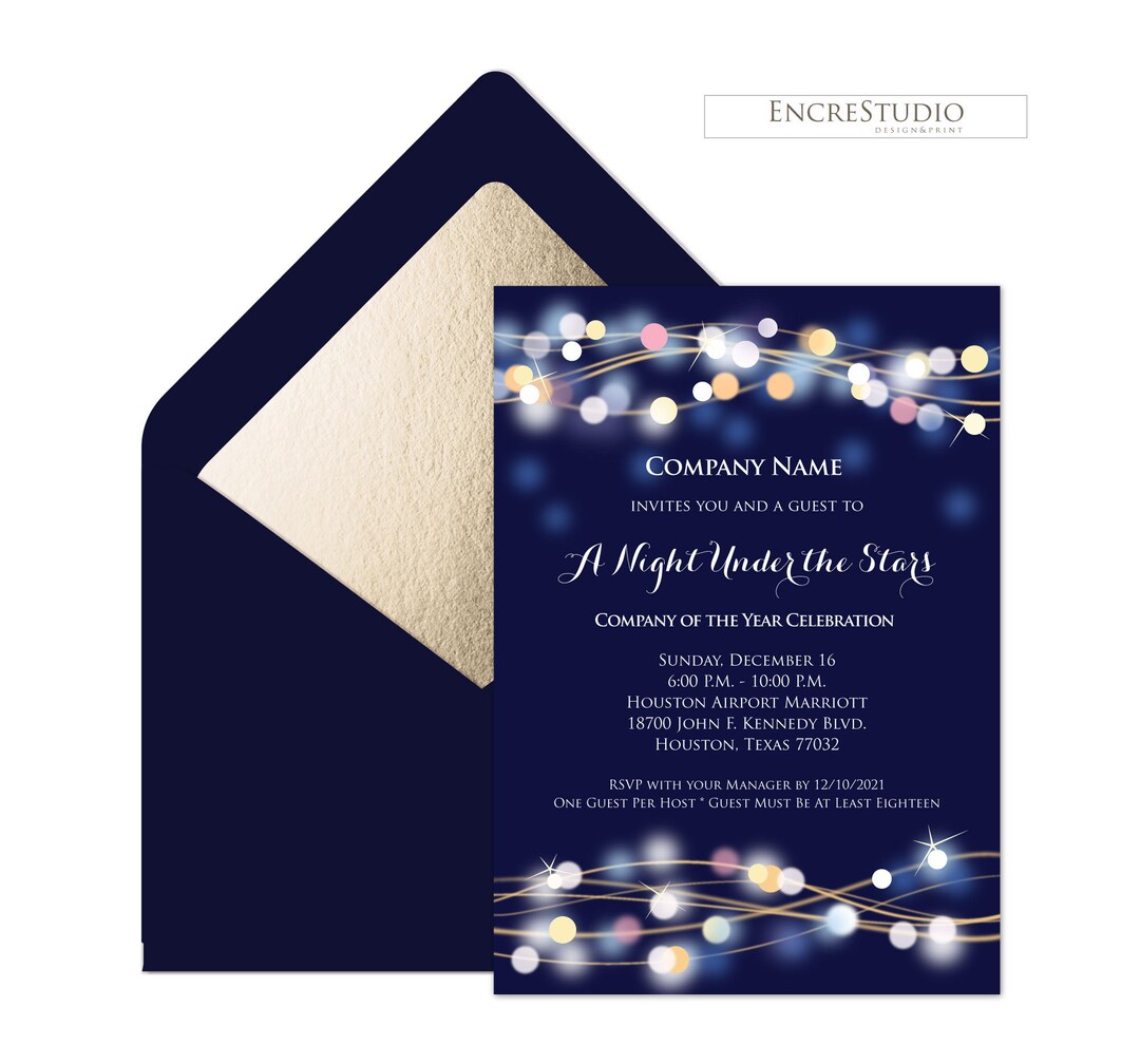 Annual Company Party Invitation, Client Appreciation Dinner Invite ...