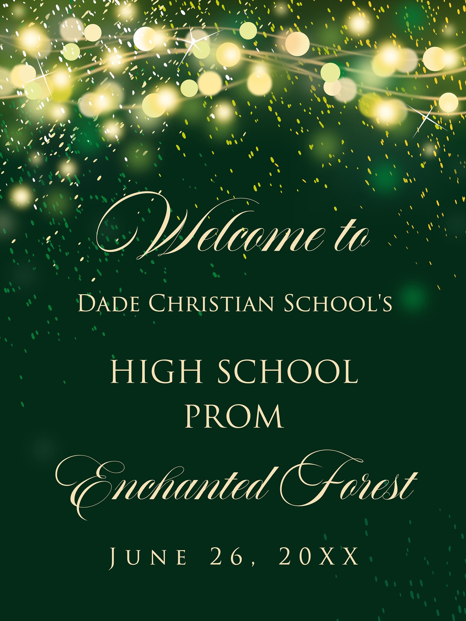 Enchanted Forest School Prom Welcome Sign Poster and Banner - Etsy