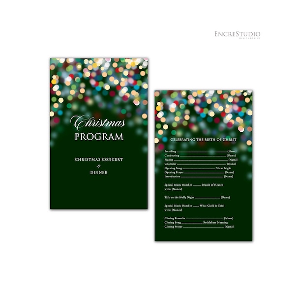 Gala Program Template - Etsy