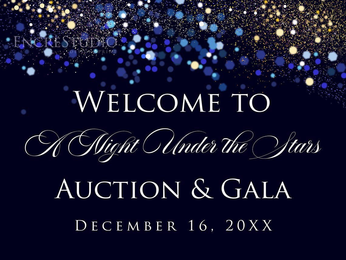 Editable Gala Welcome Sign Template: Under the Stars (digital Download ...