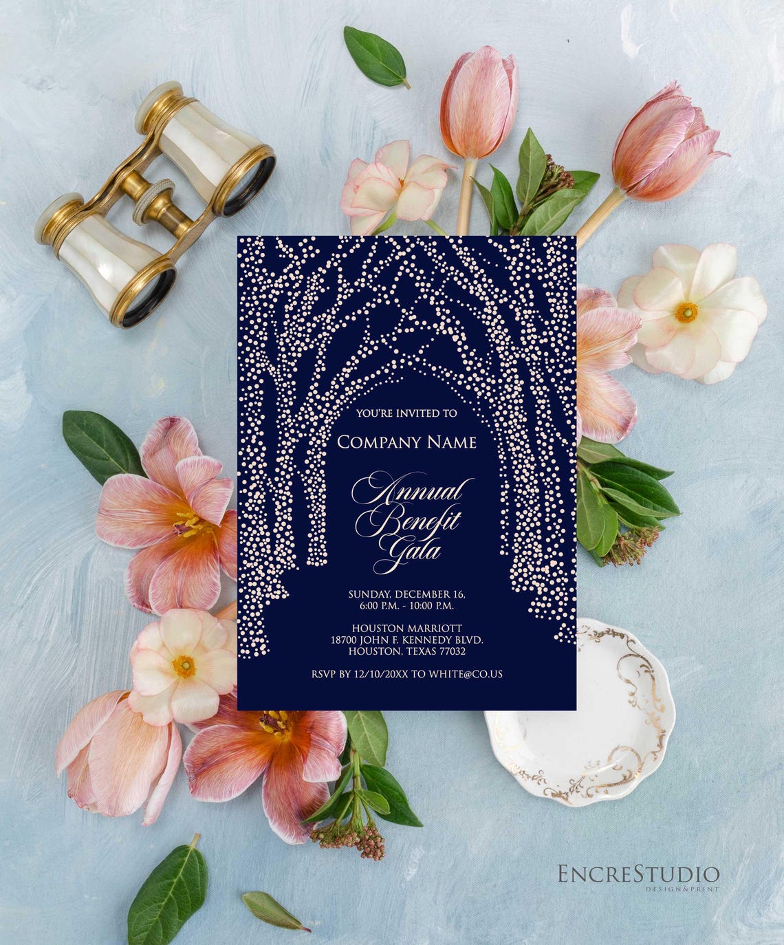 Annual Benefit Gala Invitation Template, Editable Annual Holiday Party ...