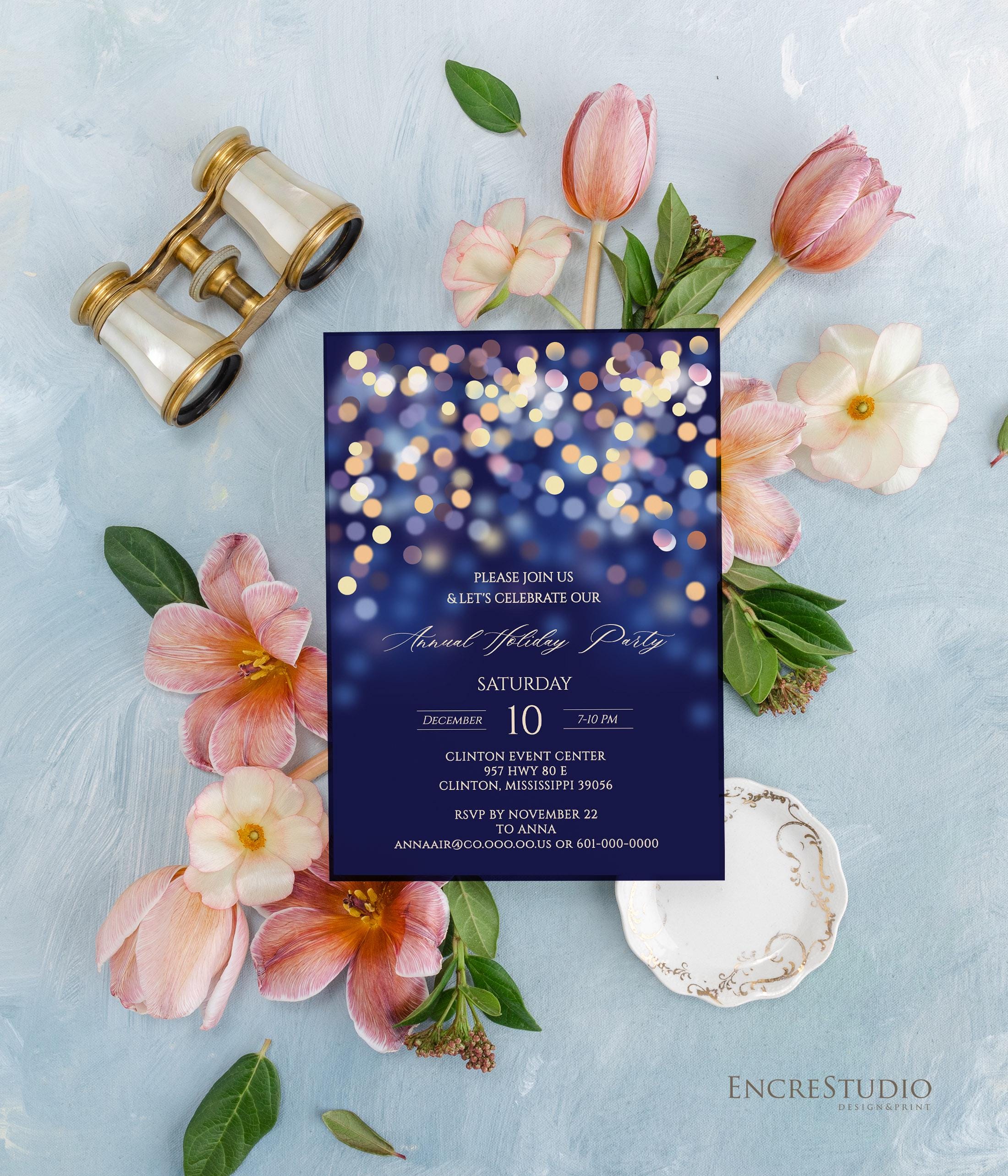 Editable Annual Company Party Invitation, Corporate Invitation Template ...