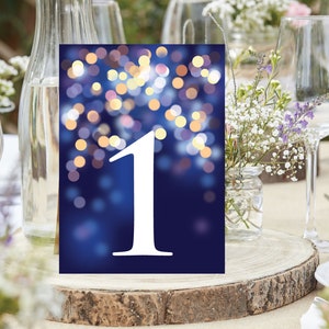 Editable Under the Stars Table Number Instant Download Template - Etsy