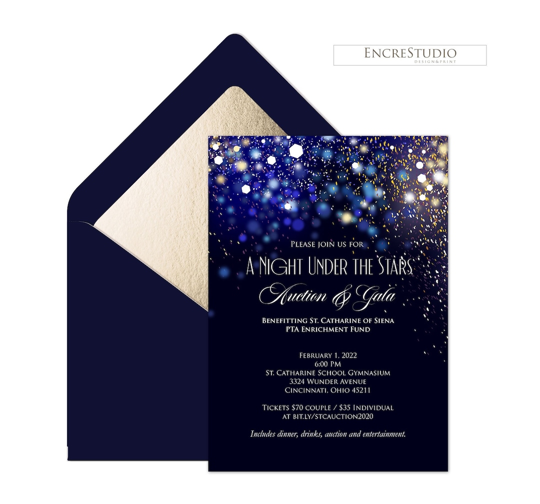 Editable Auction and Gala Invitation Template Annual Holiday - Etsy Canada