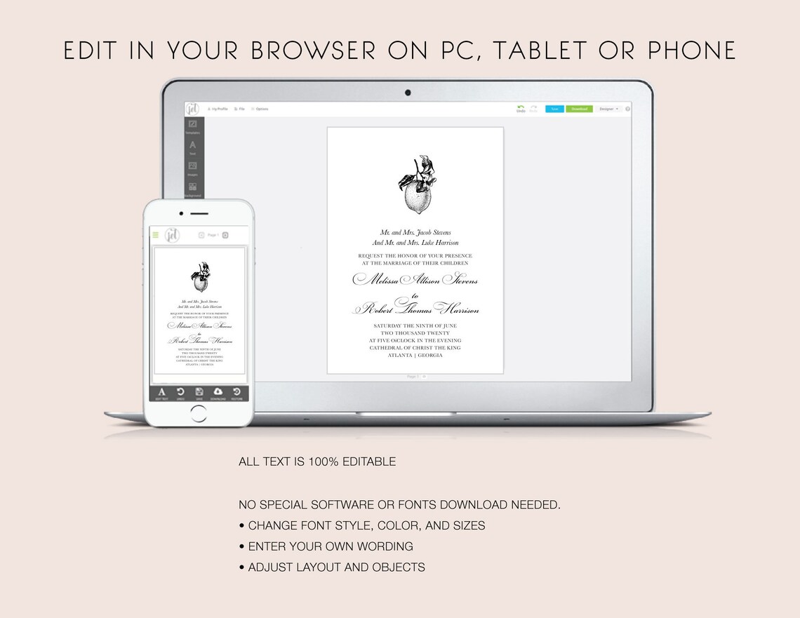 Editable Senior Prom Invitation and Ticket Templates Red and - Etsy