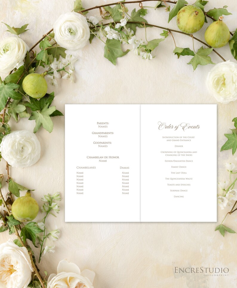 Editable Quinceanera Program Template, Sweet Sixteen Birthday - Purple ...