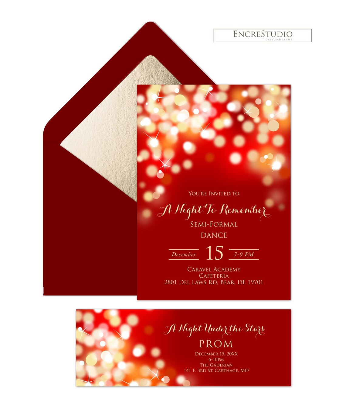 Editable Senior Prom Invitation and Ticket Templates Red and - Etsy