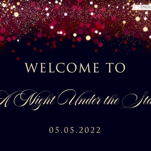 Invitation, Rsvp, Menu, Welcome Sign Editable Templates - A Night Under ...